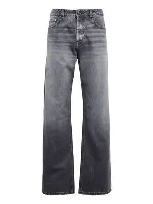 DUE DILIGENCE Due Diligence Wide-Leg Distressed Jeans