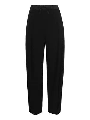 Loewe Satin-trimmed Crepe Trousers - Black