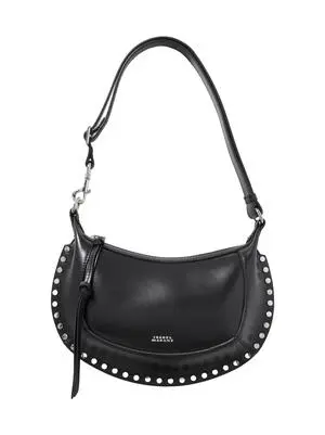 Isabel Marant Oskan Moon Studded Shoulder Bag - Black