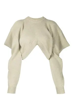 Alexander Wang Draped-sleeve Knit Jumper - Green