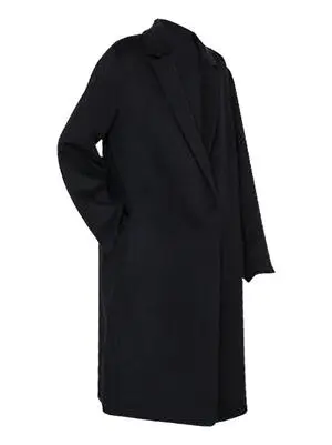 Vince Classic Wool-blend Straight Coat - Black