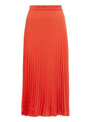 MAISON MARGIELA Pleated Crêpe Midi Skirt - Red