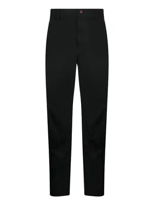 BLACK COMME DES GARÇONS Mid-rise Cropped Trousers - Black