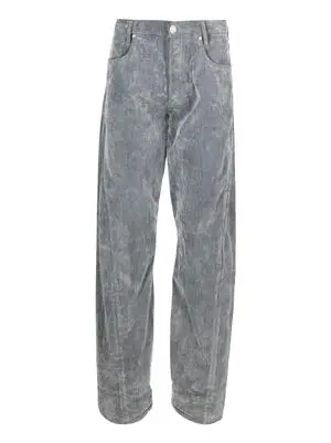 TRUSSARDI Bleached-effect Straight-leg Jeans - Grey