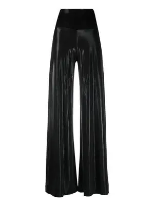 Norma Kamali High-waisted Flared Trousers - Black