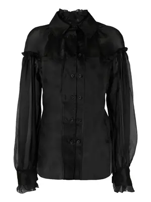 032C 032c Sheer-Panel Detail Blouse