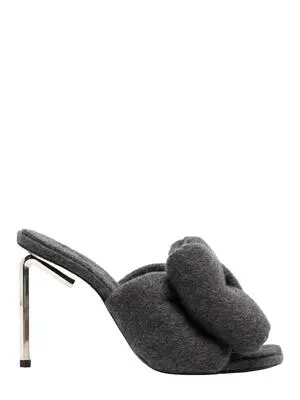 Off-White Allen Bow Wool Sandals - Grey
