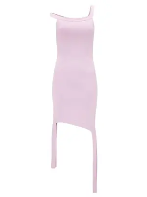 JW Anderson Deconstructed Knitted Mini Dress - Purple