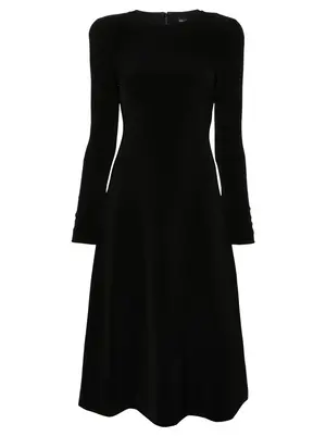 Balenciaga Long-sleeve Midi Dress - Black