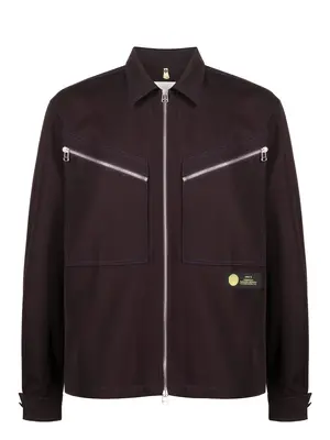 OAMC Zip-up Wool-blend Shirt Jacket - Brown