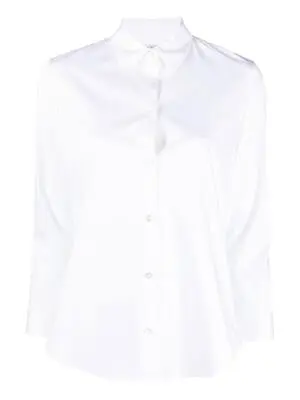 THE ROW Crop-sleeve Shirt - White