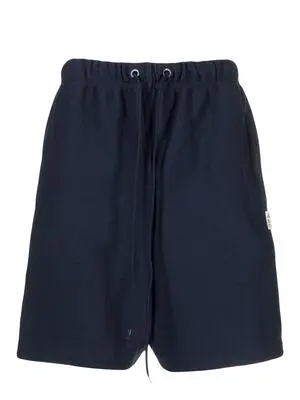 ADVISORY BOARD CRYSTALS Drawstring Track Shorts Blue