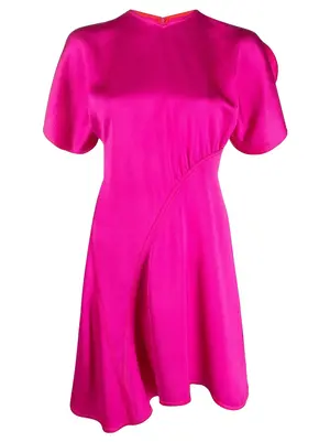 Victoria Beckham Round-neck Mini Dress - Pink
