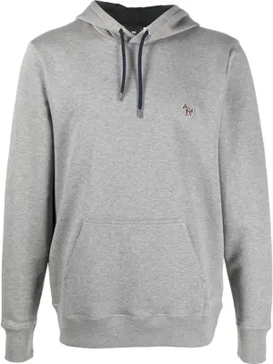 Paul Smith Logo-patch Long-sleeve Hoodie - Grey