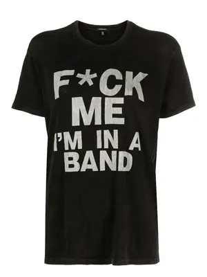 R13 Slogan-print T-shirt - Black