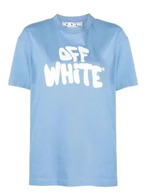 Off-White Logo Print T-shirt - Blue