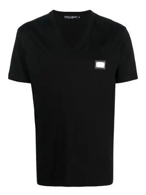 Dolce & Gabbana Dg Essentials V-neck T-shirt - Black