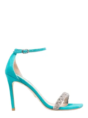 STUART WEITZMAN Sue 100mm Braided-strap Sandals - Blue