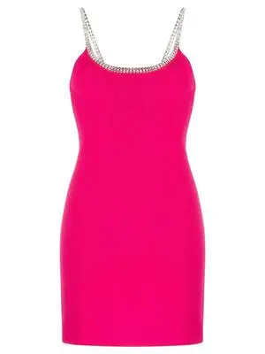 Rabanne Rhinestone-trim Mini Dress - Pink