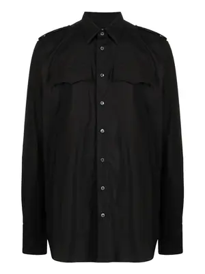 Raf Simons Cotton Button-up Shirt - Black