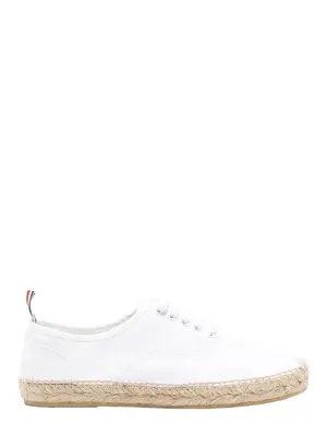 Thom Browne Jute-sole Lace-up Sneakers - White
