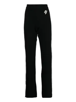 Off-White Outline Knitted Track Pants - Black