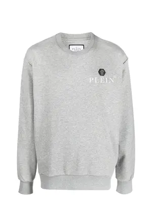 Philipp Plein Logo-plaque Sweatshirt - Grey