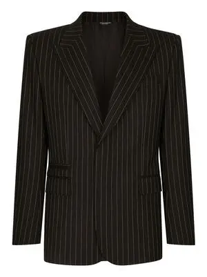 DOLCE & GABBANA Sicilia-fit Pinstriped Single-breasted Blazer