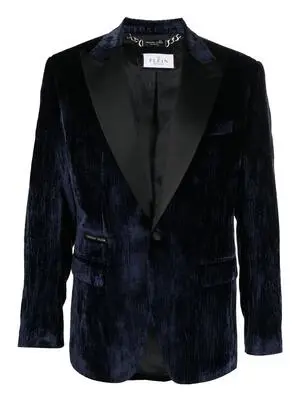 PHILIPP PLEIN Single-breasted Velvet Blazer