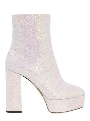 GIUSEPPE ZANOTTI 120mm Morgana Glitter Boots - Pink