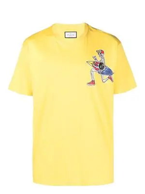 Philipp Plein Hawaii Graphic-print Cotton T-shirt - Yellow