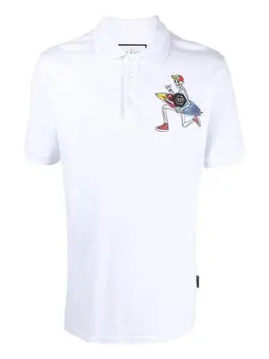 Philipp Plein Graphic-print Polo Shirt - White