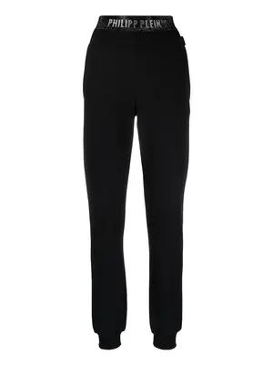Philipp Plein Logo-waistband Track Pants - Black