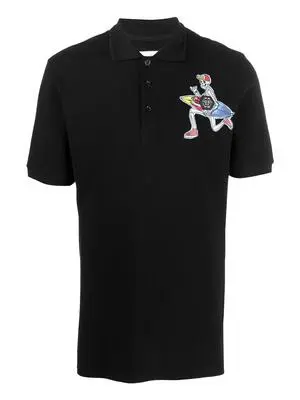 Philipp Plein Graphic-print Polo Shirt - Black