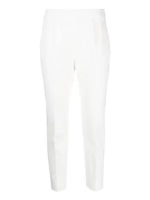 Peserico Cropped Tapered-leg Trousers - White