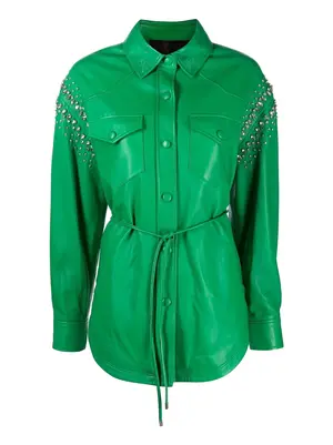 PHILIPP PLEIN Philipp Plein Stud-Embellished Leather Shirt