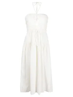 Ulla Johnson Ella Halterneck Midi Dress - White