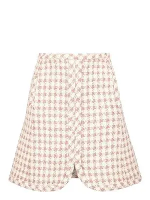 GIAMBATTISTA VALLI Check-Print High-Waist Mini Skirt