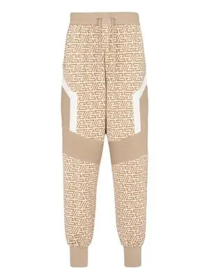 Balmain Monogram Panelled Joggers - Neutrals