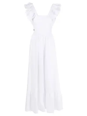 Philipp Plein Ruffle-detail Maxi Dress - White