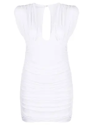 Philipp Plein Wrinkles Sleeveless Mini Dress - White