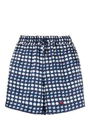 KITON Kiton Spot-Print Silk Shorts