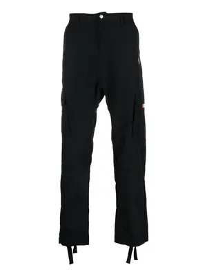 COUNTY OF MILAN Marcelo Burlon Straight-leg Cargo Trousers - Black