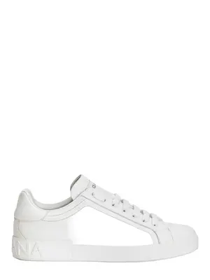 Dolce & Gabbana Calfskin Portofino Sneakers - White