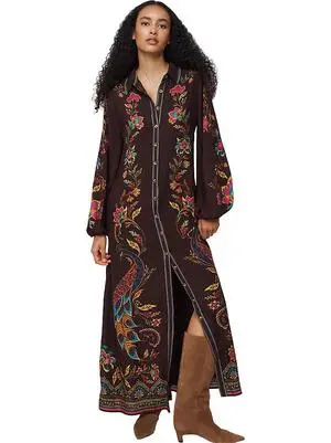 Farm Rio X Prted Maxi Dress - Boho Peacock