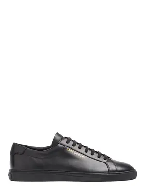 Saint Laurent Andy Leather Low-top Sneakers Black