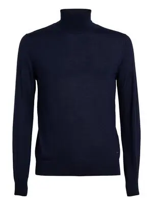Brioni Cashmere-silk Rollneck Sweater - Blue
