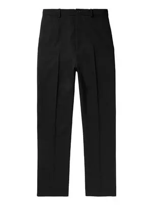 Balenciaga Wide-leg Twill Trousers - Black