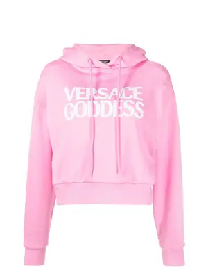 Versace Goddess Logo Hoodie - Pink