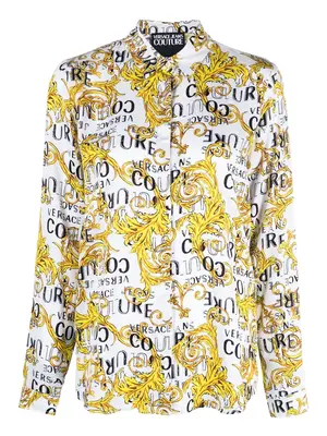 Versace Logo Print Shirt - White